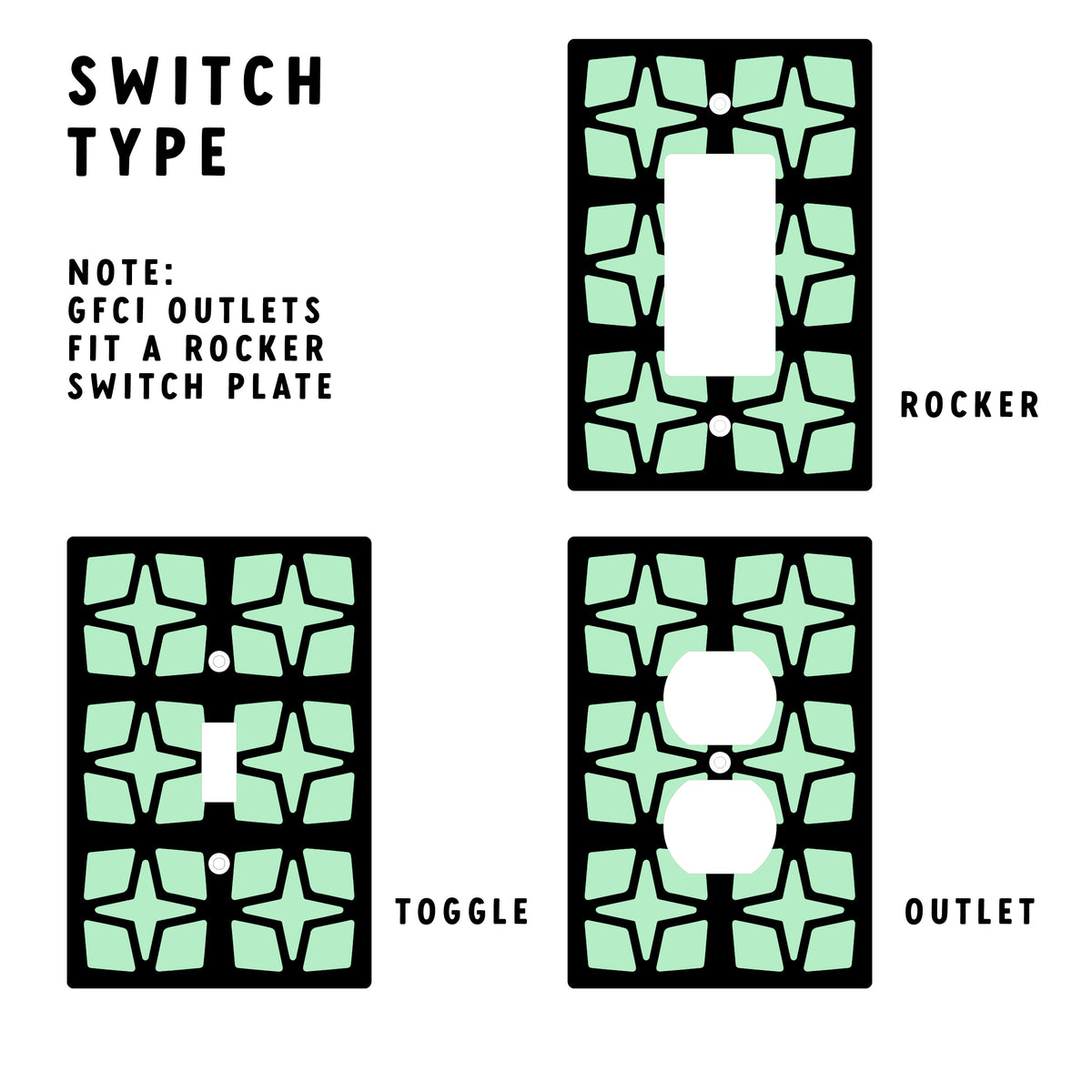 Breeze Block Switch Plate Cover - Pattern C – Poppy and Honey Bee